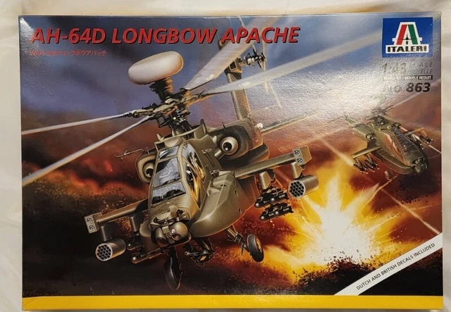 863 ITALERI 1/48 AH-64D Longbow Apache Helicopter Model Kit $42.00 ...