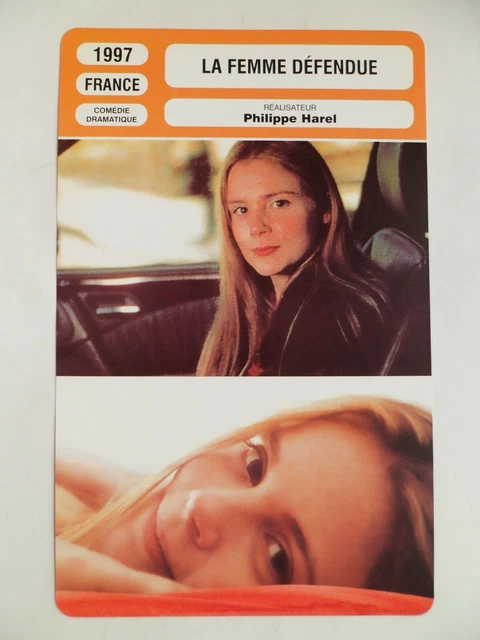 CARTE FICHE CINEMA 1997 LA FEMME DEFENDUE Isabelle Carré Philippe Harel ...