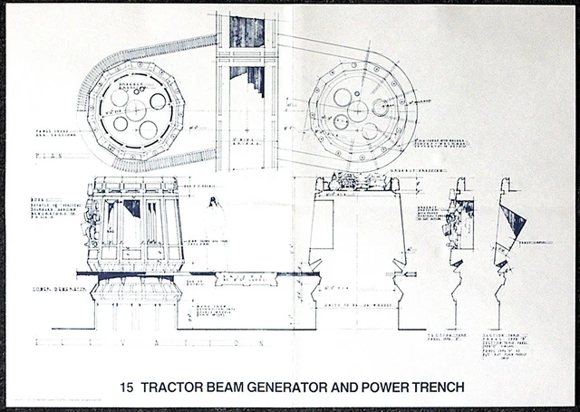 Vintage Star Wars Blueprint For Sandcrawler Tread Detail N2