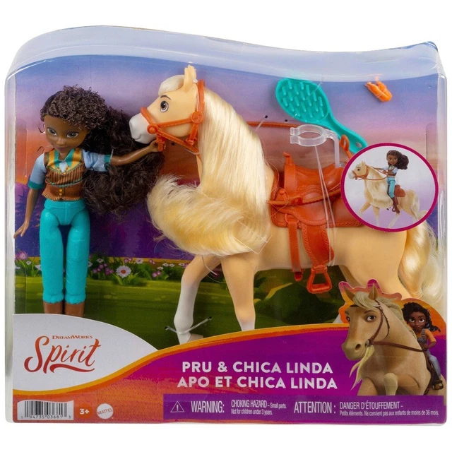 DREAM WORKS SPIRIT Untamed PRU Doll 18cm and CHICA LINDA Horse Figure ...