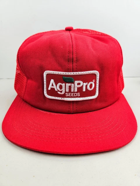 VINTAGE USA MADE Agripro Seeds Farm Patch Trucker Hat Snapback Dad Cap ...