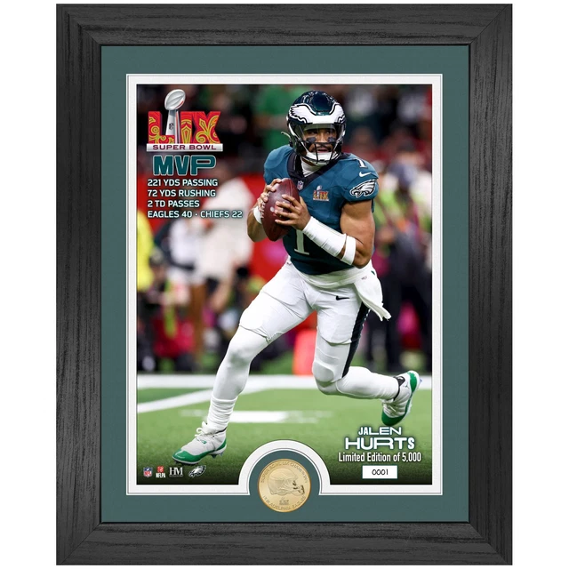 JALEN HURTS PHILADELPHIA Eagles Super Bowl LIX MVP Coin Mint £99.90 ...