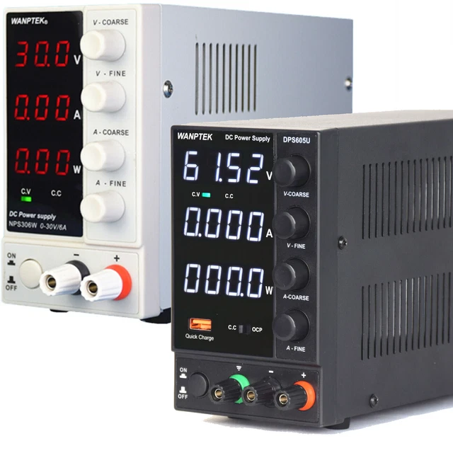 30V 60V 6A 5A WANPTEK Lab Adjustable Switch DC Power Supply Variable ...