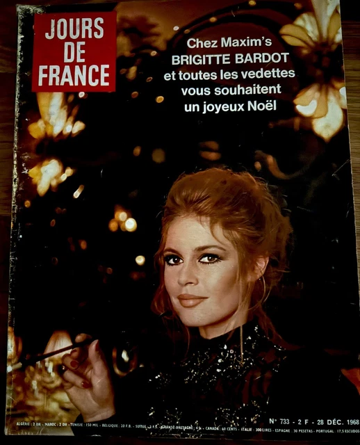JOURS DE FRANCE N°733 Du 28-12-1968/Brigitte Bardot EUR 30,00 - PicClick FR