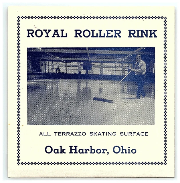 1930S-50S ROYAL ROLLER Rink Oak Harbor Ohio Label Vtg Decal Skate ...