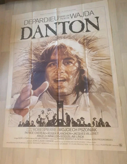 AFFICHE CINEMA 120X160 Pliée Film "DANTON" Gérard Depardieu EUR 20,00 ...