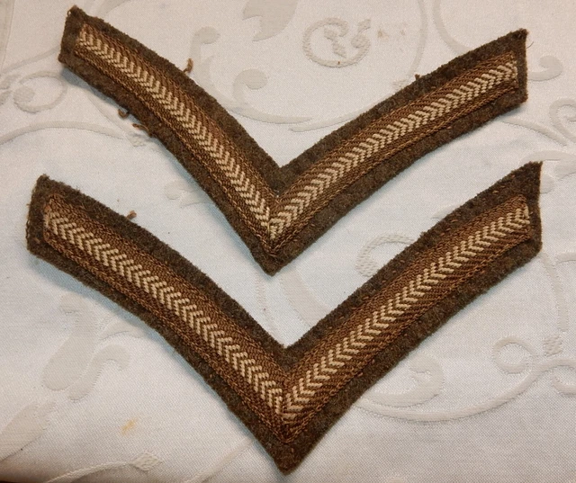ORIGINAL BRITISH ARMY Ww2 Era Rank Insignia Stripes Badge Patch - Lance ...
