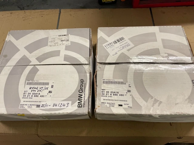 BMW GENUINE REAR Brake Disc Set X5 X6 E70 E71 F15 F16. 34216886480 £149 ...