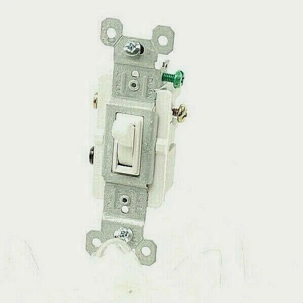 P & S 663-WG 3-Way Grounding Toggle Switch, 15A 120V, White $3.70 ...