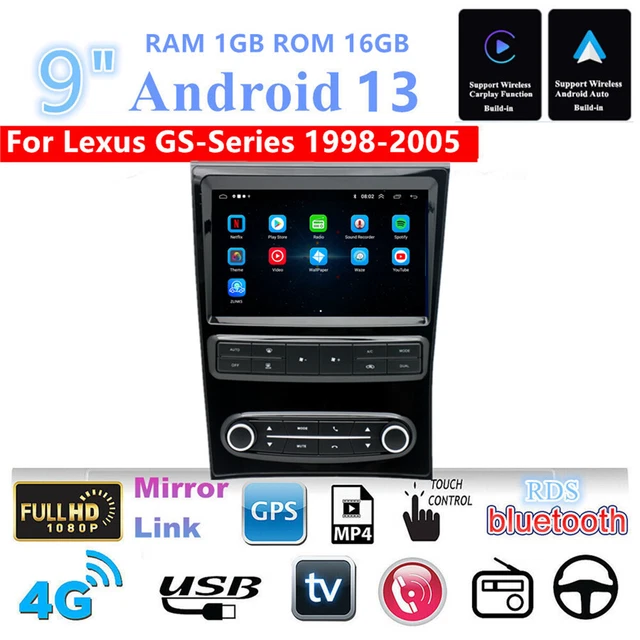 FÜR 98-05 LEXUS GS300 GS400 GS430 Carplay Radio Stereo GPS Nav Wifi FM ...