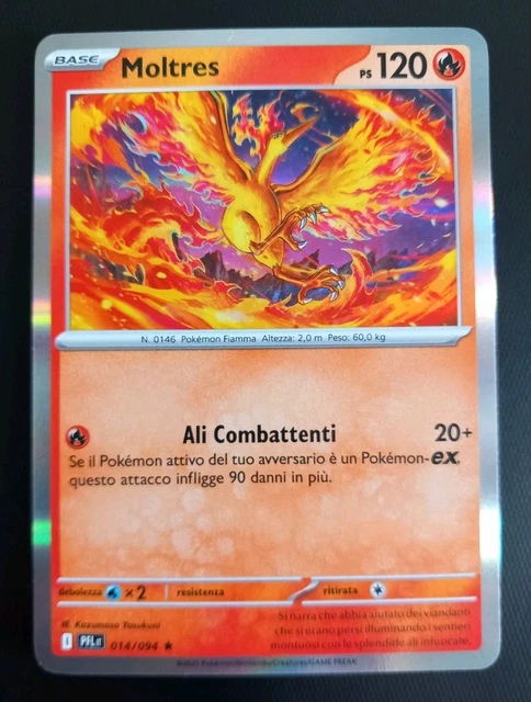 POKÉMON MEGA EVOLUTION Phantasmal Flames 014/094 Moltres Rara Foil (IT ...