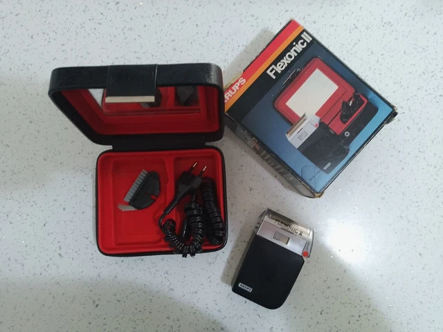 RASOIO VINTAGE ANNI '70 KRUPS mod. FLEXONIC II Completo in Scatola ...