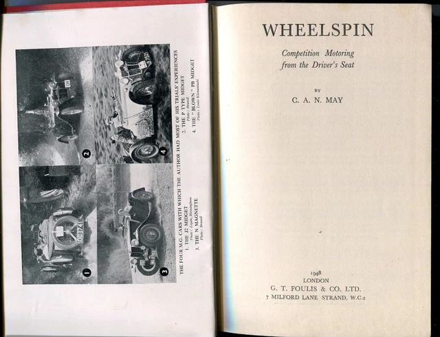 WHEELSPIN - C.A.N.MAY original Foulis edition 1948 MG rallying £14.99 ...