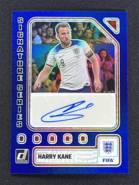 2023-24 PANINI DONRUSS FIFA Harry Kane Blue Prizm Signature Series Auto ...