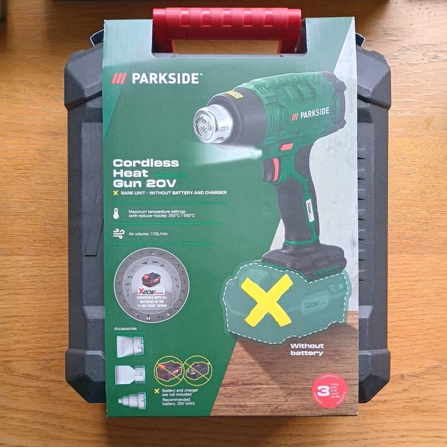 PARKSIDE 20V CORDLESS Heat Gun - Bare Unit Only. New, Sealed PHLGA 20 ...