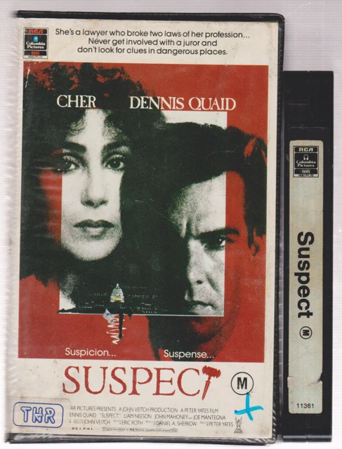 RARE VHS VIDEO Tape SUSPECT Ex-Rental Clamshell RCA Columbia Cher Quaid ...