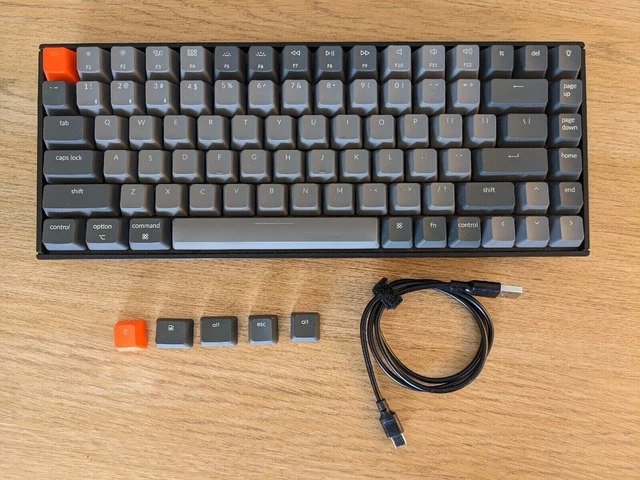 KEYCHRON K2 WHITE LED TenKeyLess Wired/Wireless Mechanical Keyboard ...