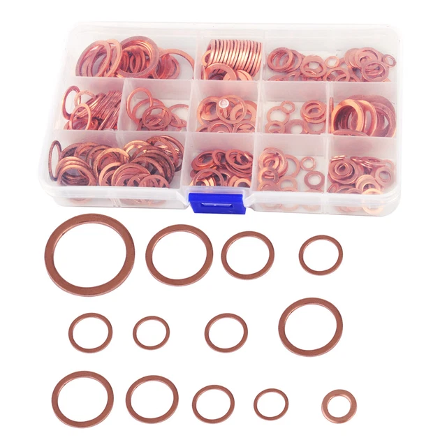 280X ASSORTED ENGINE Box Washer Solid Copper Sump Plug Washer Seal Flat ...