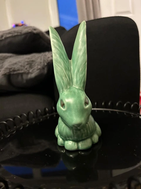 SYLVAC GREEN POTTERY 1298 RD 815840 Harry the Hare Long Ear Rabbit ...
