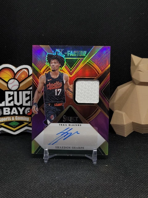2023-24 PANINI SELECT Shaedon Sharpe X-Factor VIOLET Prizm Patch Auto ...