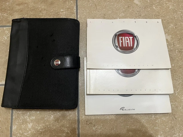 FIAT 500 OWNERS Handbook Sound System Blue And Me Book In Wallet ...