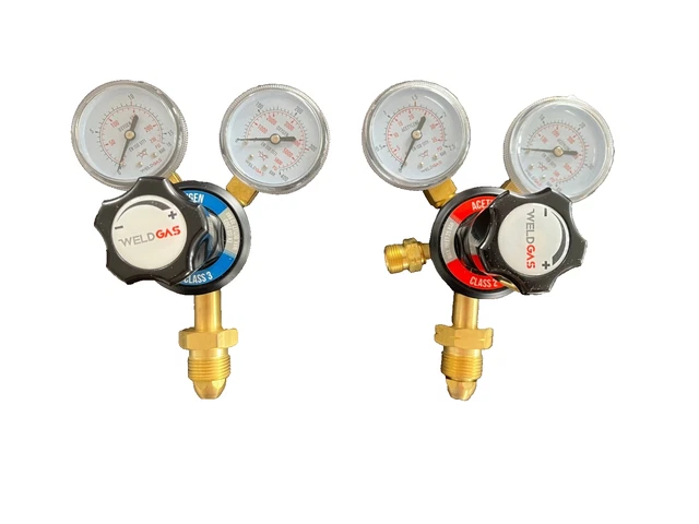 WELDGAS OXYGEN ACETYLENE 2 gauge single stage gas welding cutting ...