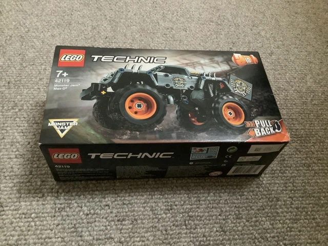 LEGO TECHNIC MONSTER Jam Max-D 42119 Set camion pull-back giocattolo da ...