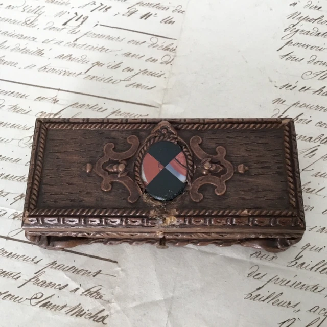 BOITE FORET NOIRE Agate XIXè Victorian Box BLACK FOREST 19thC EUR 48,00 ...