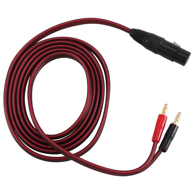 XL PIN DUAL Banana Plugs Audio Cable, Gold-Plated 4mm Plug to XLR3 Pro ...