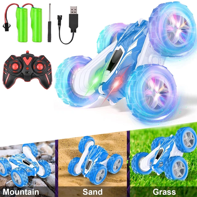 4WD 2.4 GHZ 360° Stunt Car Remote Control Cars Toys for Boys Girls w ...