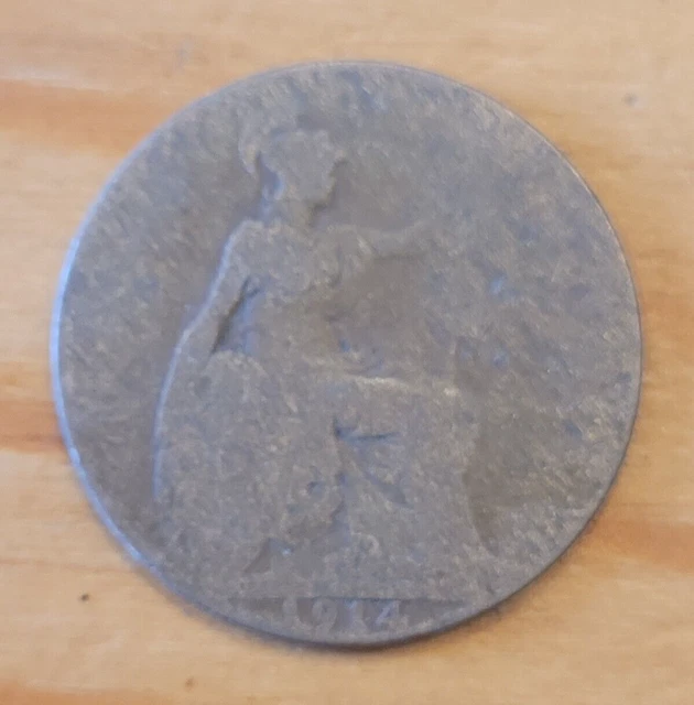 1914 KING GEORGE V Half Penny 1/2d coin - Poor EUR 2,47 - PicClick DE