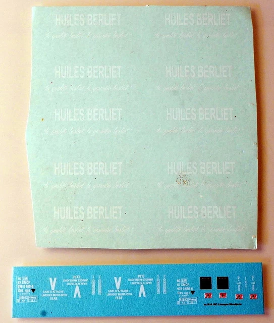 ECHELLE HO 1/87 2 Decalcos Huiles Berliet Et Sncf V EUR 3,00 - PicClick FR