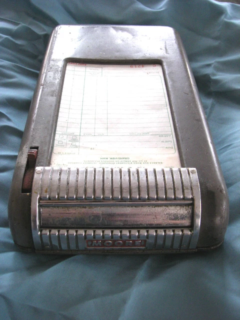 VINTAGE MOORE INDUSTRIAL Register Receipt Dispenser Machine w/ Co-op ...