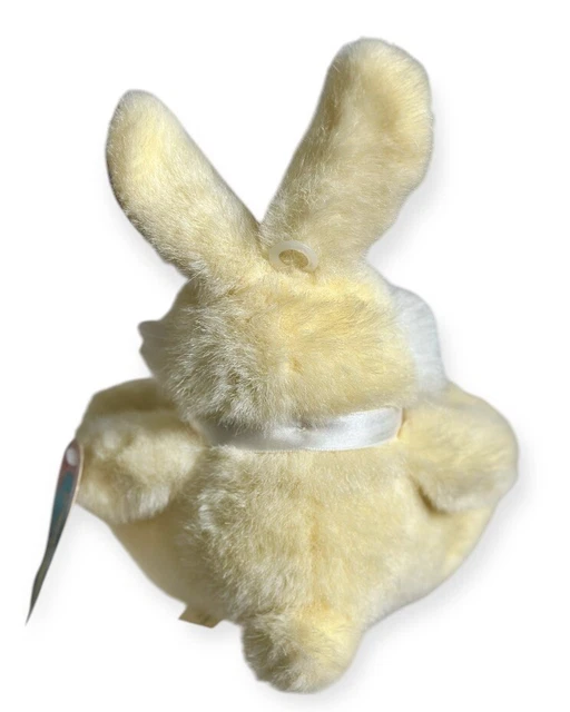 VINTAGE YELLOW BUNNY Soft Toy Chad Valley Bonnie Small 8" Floral Easter ...