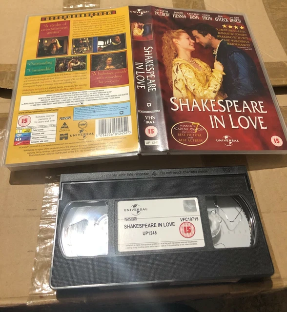 SHAKESPEARE IN LOVE {Vhs/Pal} Original Big Box Video. Rare & Oop ...