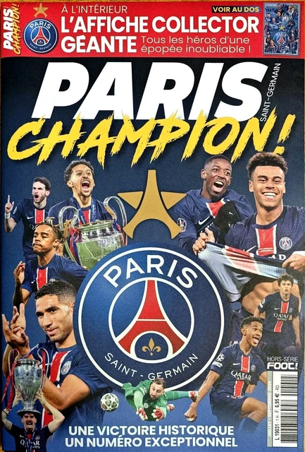 PSG VAINQUEUR CHAMPIONS LEAGUE HORS SÉRIE Magazine 110% Foot MÉGA ...