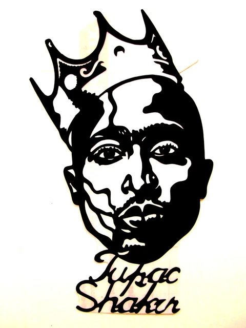 TUPAC SHAKUR ORIGINAL Pop Art, 3"X 7" inches 2pac Vinyl Decal Sticker ...