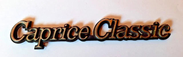CHEVROLET CAPRICE CLASSIC VINYL TOP EMBLEM 1978 Chrom/schwarz EUR 32,50 ...