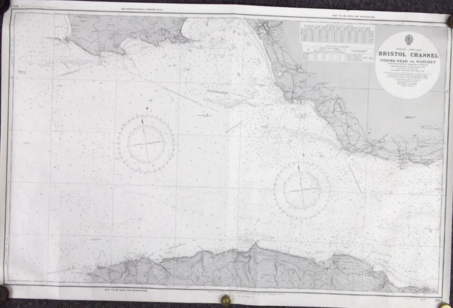 THREE ADMIRALTY MAPS / OS Charts of English & Bristol Channels #W1 £29. ...