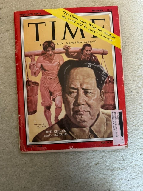 TIME MAGAZINE DECEMBER 1 1958 Napoleon Let China Sleep When Awakens Mao ...