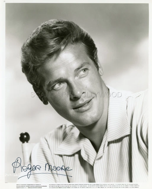 ROGER MOORE 1960S VINTAGE PHOTO ORIGINALSIGNED SIGNEE AUTOGRAPHED ...