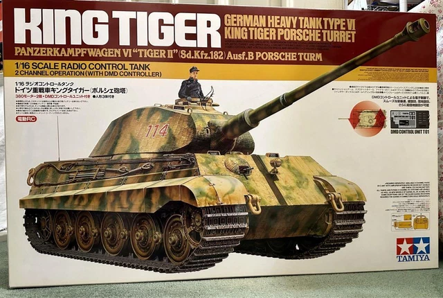 TAMIYA PORSCHE turret KING TIGER German tank King Tiger 1/16 model kit ...