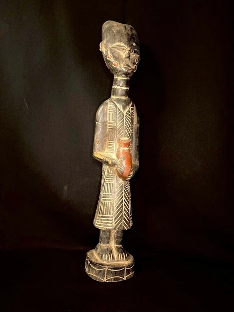 MASCHERA D'ARTE TRIBALE africana Scultura in legno vintage, intaglio ...