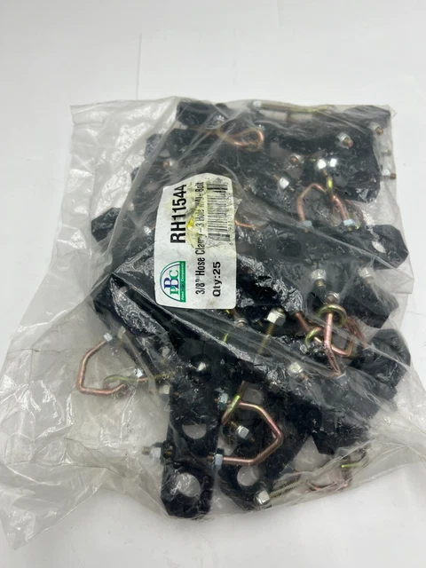 BAG OF 25 Prima Brake Components 3-Hole 3/8" Hose Clamp with U-Bolt ...