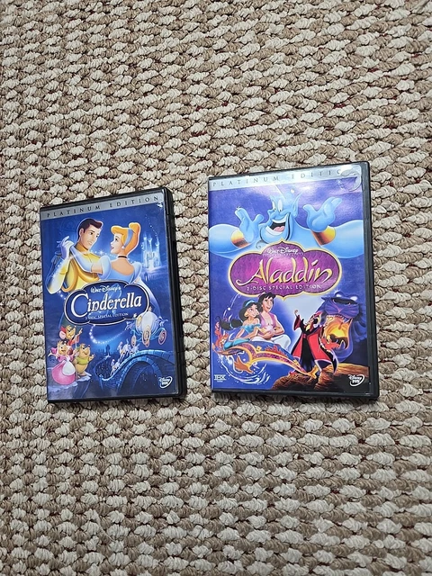 DISNEY DVD VIDEO Lot Aladdin Cinderella Special Edition Platinum 2 Disc ...