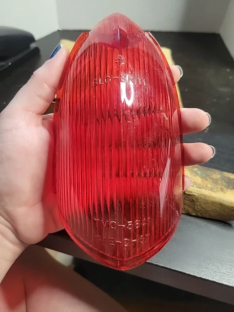 NOS GLO-BRITE 75-2097 MGB Midget Healey Sprite Stop & Signal Lamp Lens ...