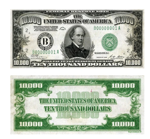 5000 DOLLARS, FEDERAL Reserve Note, Jahr 1928, Reproduktion EUR 7,60 ...