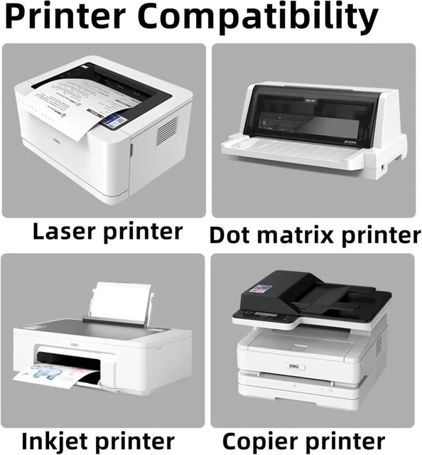 LABEL STICKER PAPER, 50 Sheets A4 Full-Page White Matte Printable Self ...