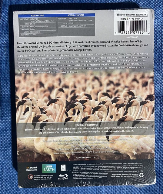 LIFE NARRATED BY David Attenborough Blu-ray 4-Disc Set BBC Earth BRANDNEU SEAL EUR 9,19 ...