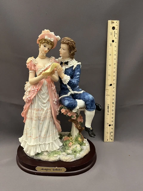 VTG MONTEFIORI COLLECTION Resin 11" Figurine Victorian Man & Woman RT ...